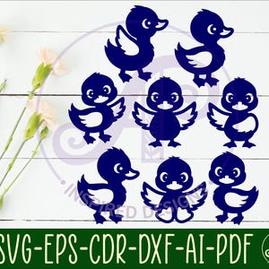 Duckling SVG Bundle: Laser Cut Files, Wall Art (digital Download) - Etsy