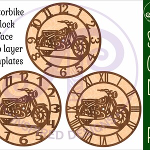 Motorcycle Wall Clock Laser Cut Files, SVG File. Vector File Ai, Cdr ...