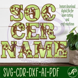 Soccer/ Football Male Player Alphabet Set. 2 Layer Letters. 51 Letter ...