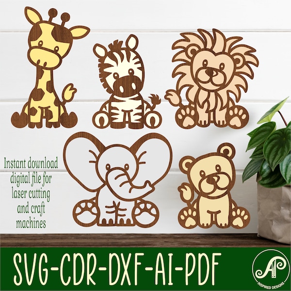 Laser Cut Files Animal Silhouettes - Etsy