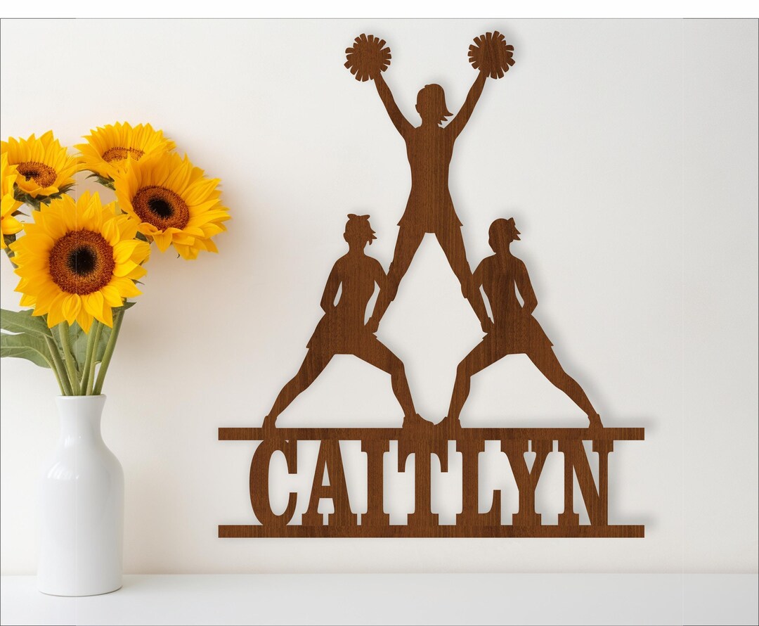 Cheerleading Name Sign Laser Cut Template (digital Download) - Etsy ...