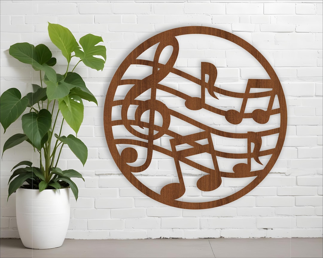 Music Wall Sign, SVG File. Vector File Ai, Cdr, Dxf Instant Download ...