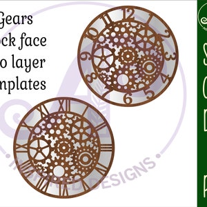 Gears Wall Clock Laser Cut Files, SVG File. Vector File Ai, Cdr, Dxf ...