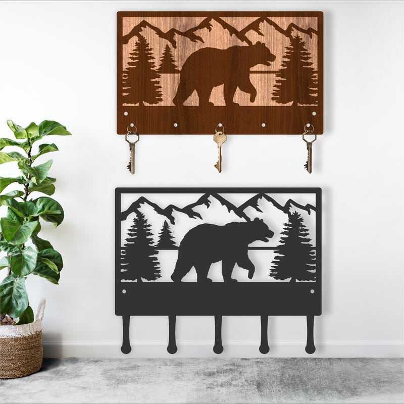 Wall Key Holder Bears - Etsy