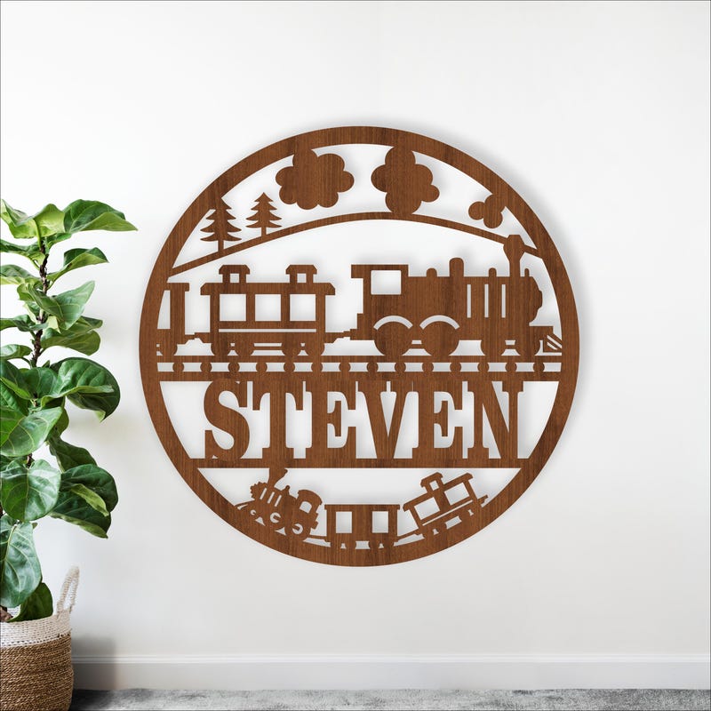 Train Wooden Name Signs - Etsy