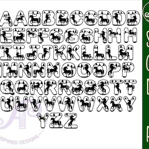 Horse Letters Alphabet Set: Layered SVG Vector Files (digital Download ...