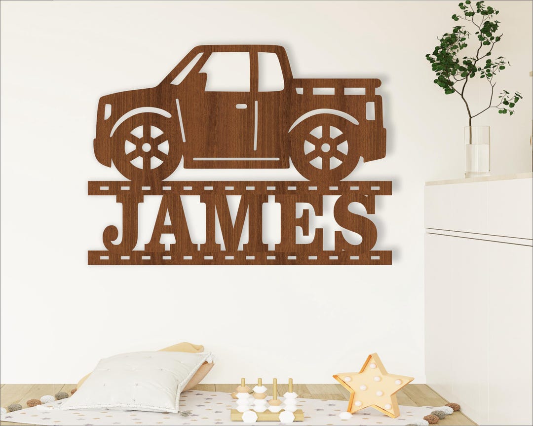 Truck Name Sign Digital Download SVG Laser Cut Template, Door or Wall ...