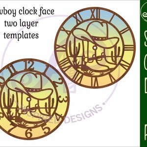 Cowboy Boots Rodeo Wall Clock Laser Cut Files (digital Download) - Etsy