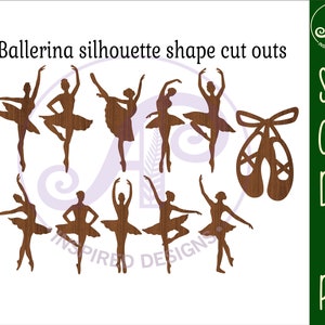 Ballerina Designs, 11 Laser Cut Shapes SVG Vector File, Ai, Cdr, Dxf ...