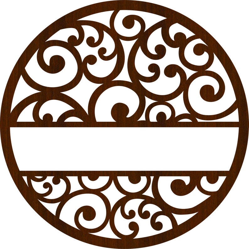Spiral Swirl Name Sign SVG Pattern Themed Door or Wall - Etsy