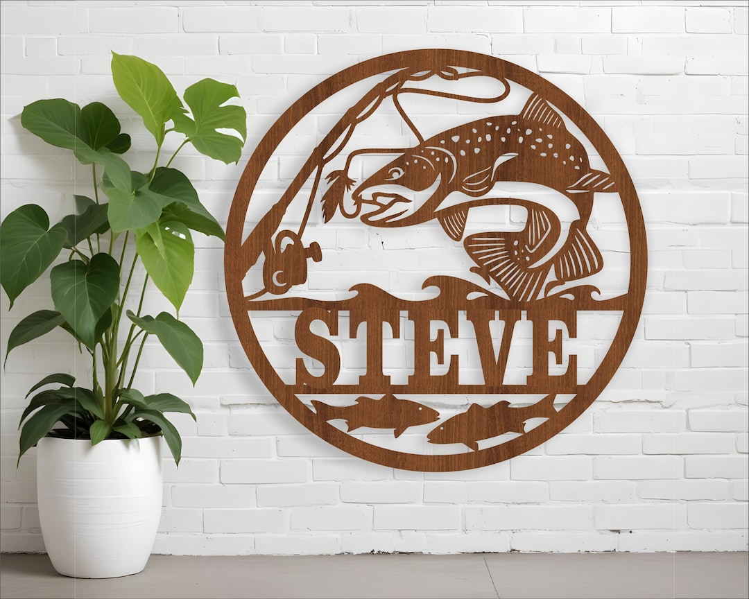 Fly Fishing Sign, SVG, Nature Themed Door or Wall Hanger, Laser Cut ...
