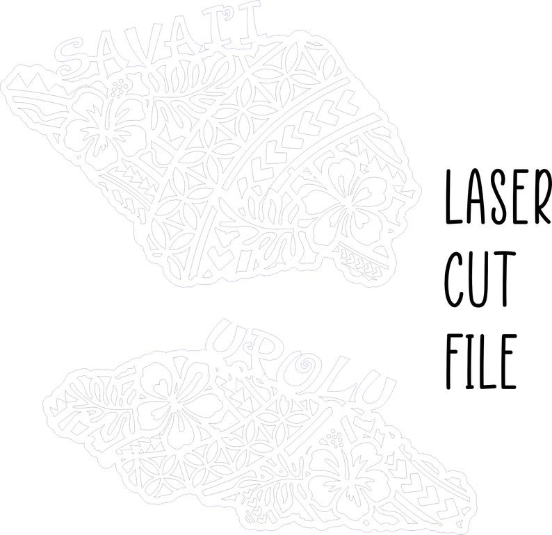 Samoa Design SVG Laser Cut File Wall Decor. Islands Savati - Etsy Australia