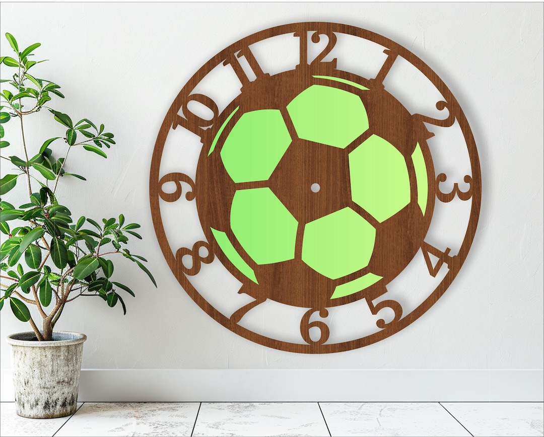 Soccer Ball Wall Clock Laser Cut Files SVG (digital Download) - Etsy