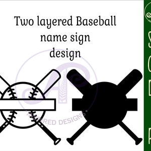 Baseball Name Sign SVG Laser Cut Template, Sporting Personalized Wall ...