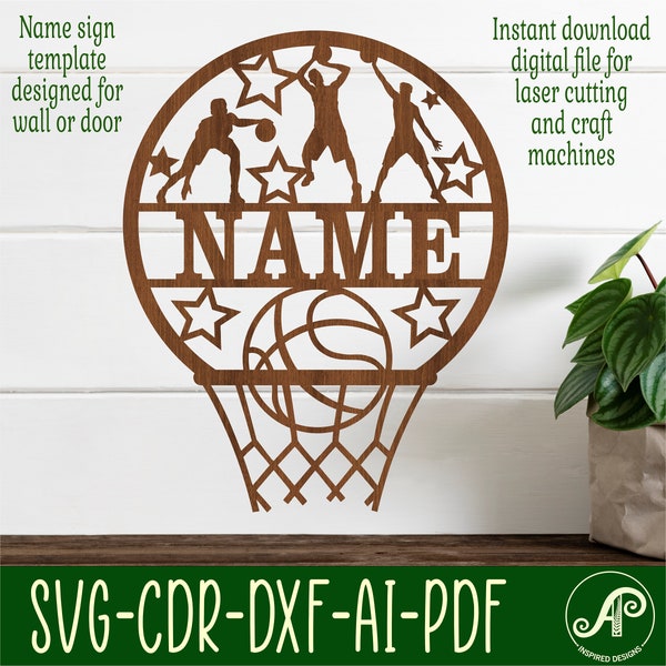 Basketball Team Laser File - Etsy