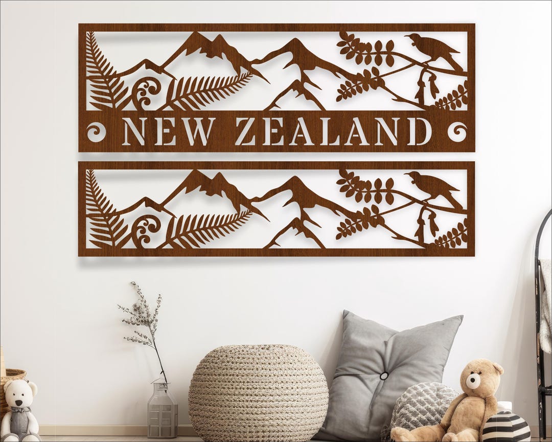 New Zealand Theme Scenery Wall Art SVG File. Vector File Ai, Cdr, Dxf ...