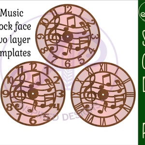 Music Wall Clock Laser Cut Files, SVG File. Vector File Ai, Cdr, Dxf ...