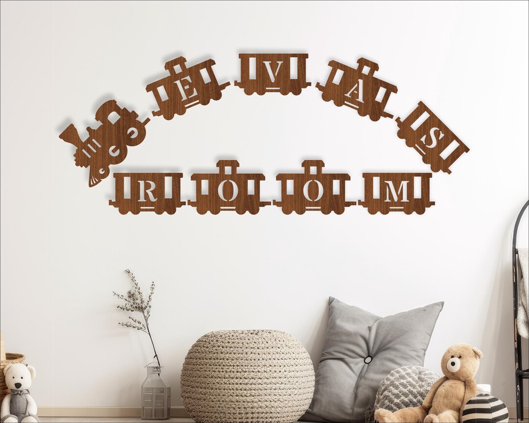 Train Letter Alphabet Set. Train Name Sign SVG Vector File Instant ...
