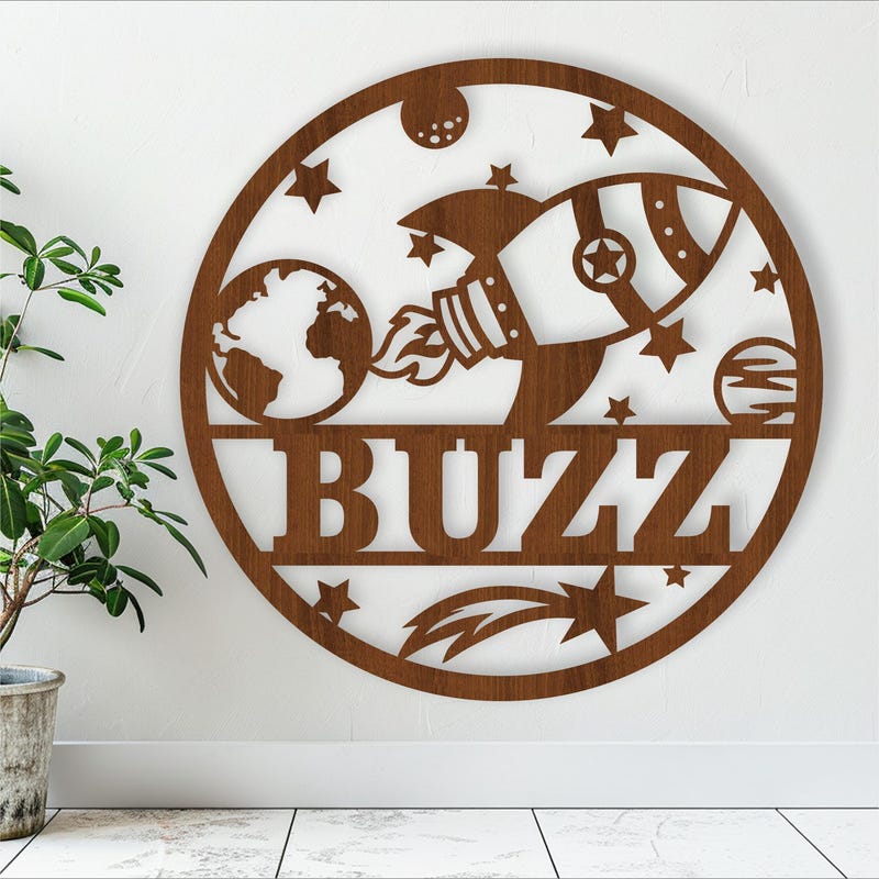 Space Themed Wood Ornaments - Etsy UK