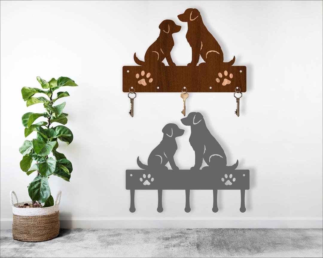 Dog Key Holder Laser Cut File: Wood & Metal Designs (digital Download ...