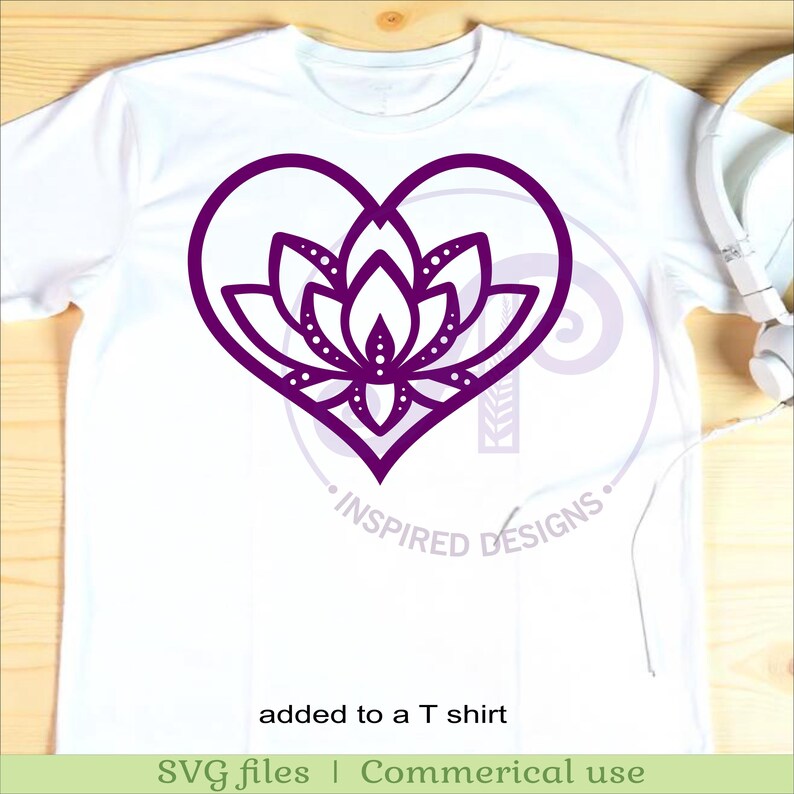 Lotus Flower Heart Wall Designs - Laser Cut Yoga, Namaste Signs ...