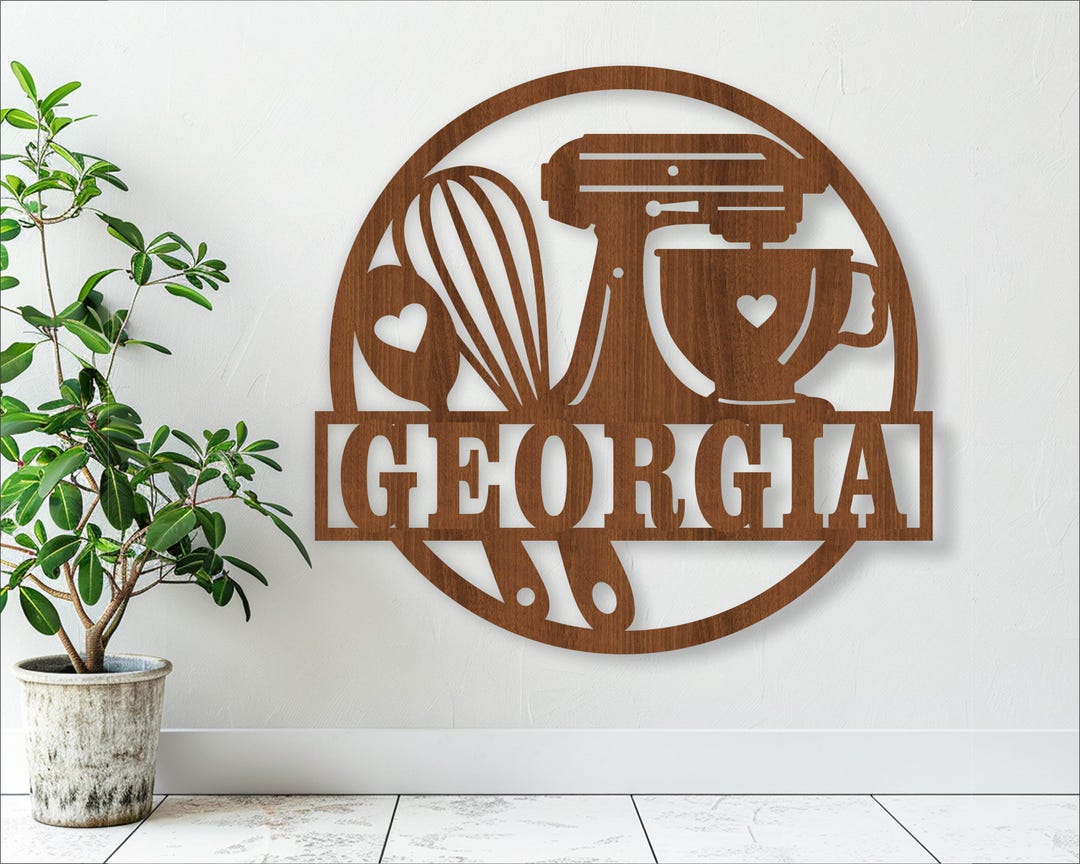 Bakers Name Sign Digital Download Wall Sign, Baking, Cooking Themed ...