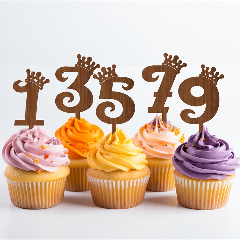 Crown Cupcake Topper - Etsy