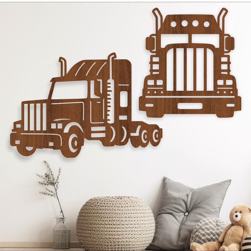 Vectorized Semi Truck - Etsy