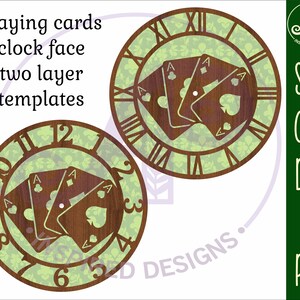 Playing Cards Wall Clock Laser Cut Files, SVG File. Vector File Ai, Cdr ...