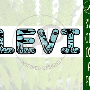 Underwater Letter Alphabet Set. 2 Layer Letters. 47 Letter Options SVG ...