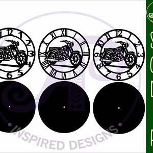 Motorcycle Wall Clock Laser Cut Files, SVG File. Vector File Ai, Cdr ...