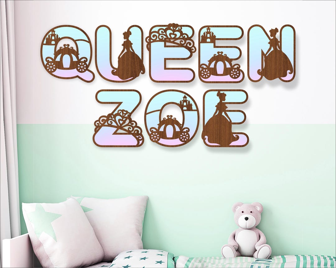Princess Silhouette Alphabet SVG: Tiara & Castle Letters (digital ...