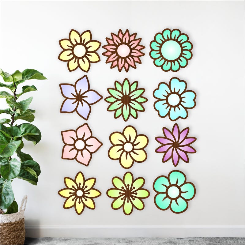 Laser Cut Flower Signs - Etsy