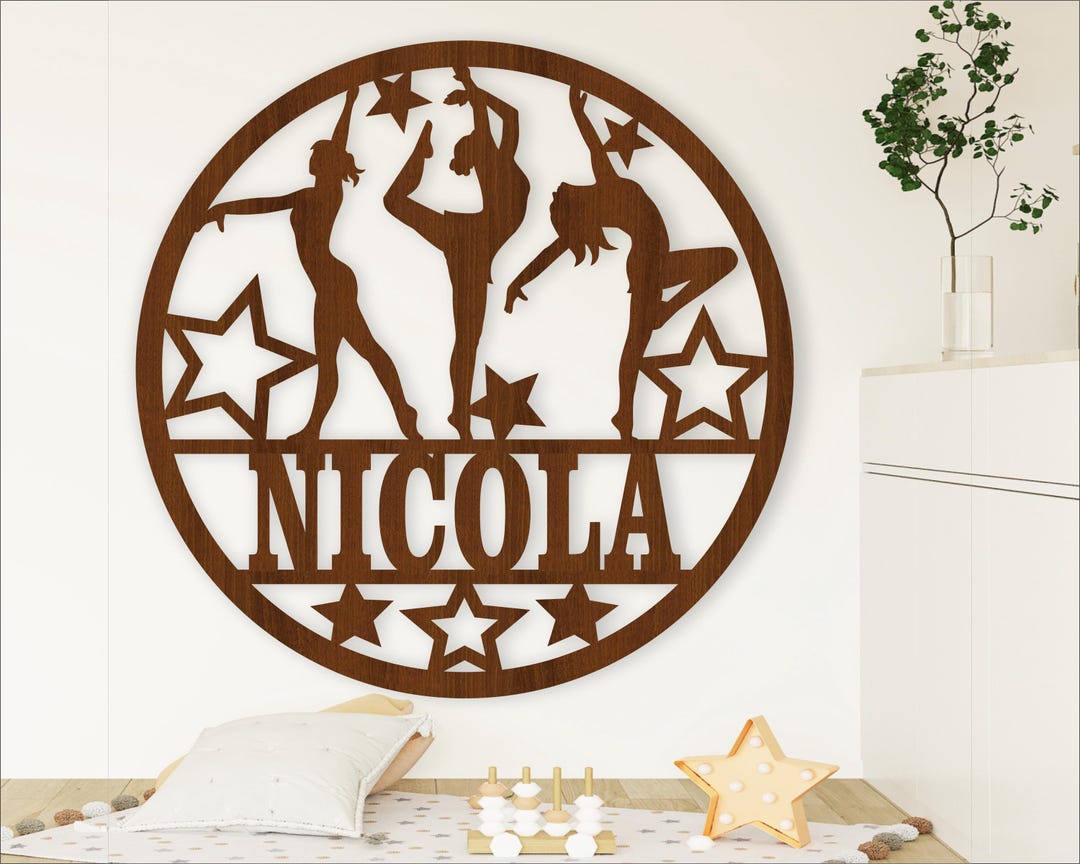Dancer Female Name Sign, SVG, Dance Themed Door or Wall Hanger, Laser ...