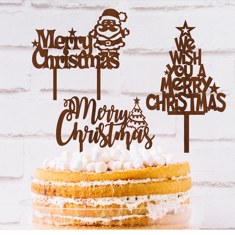 Christmas Cake Topper - Etsy