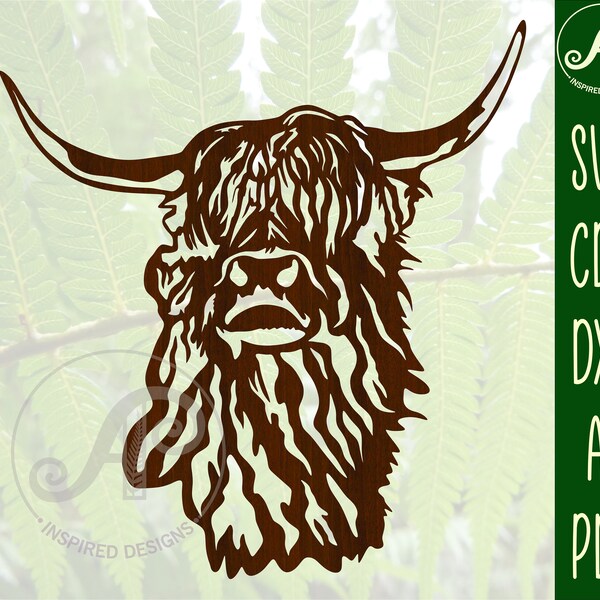 Laser Cut Highland Cow Svg Etsy Singapore