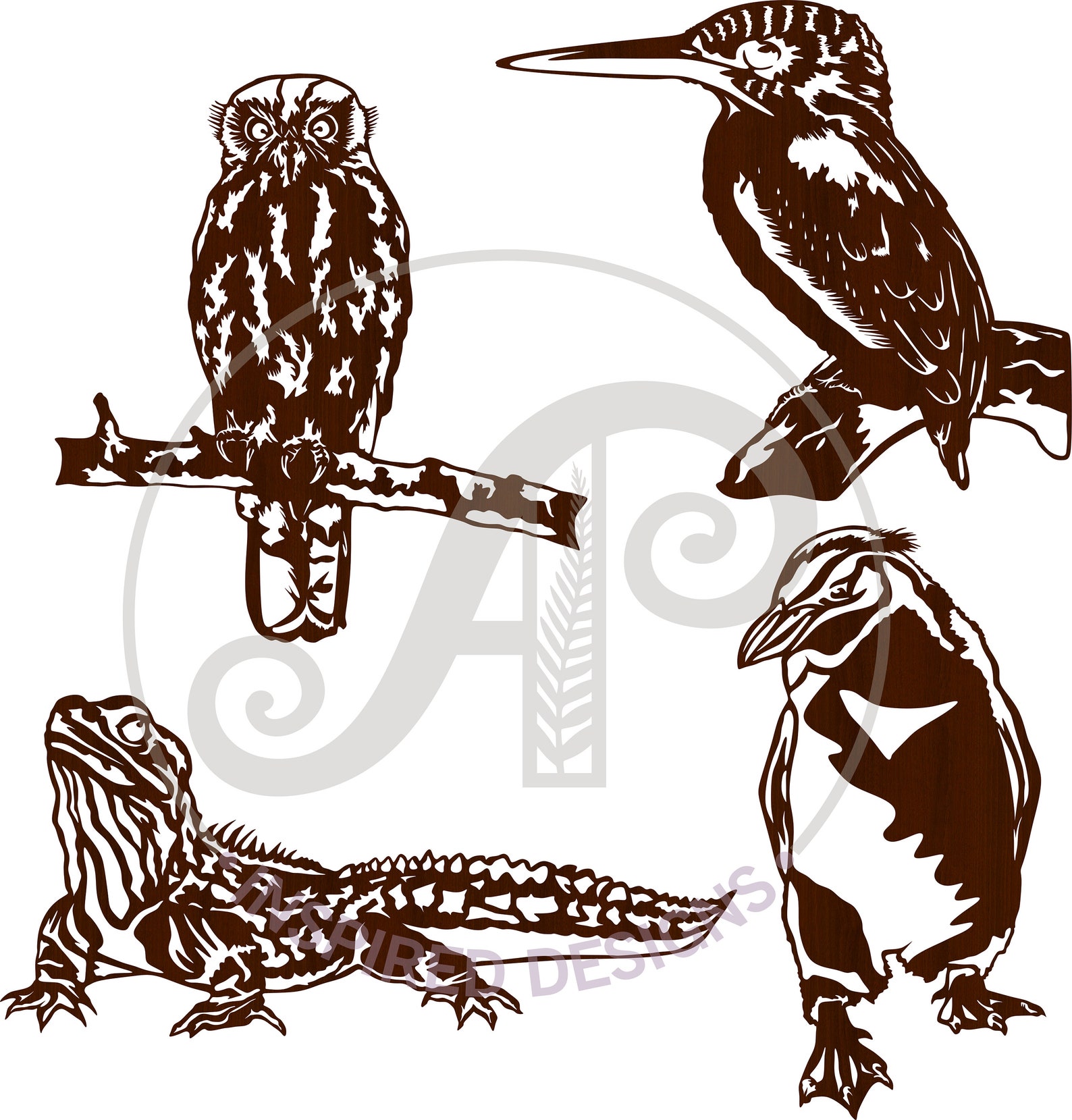 New Zealand Wildlife Design, Laser Cut File, New Zealand Theme. Vector ...