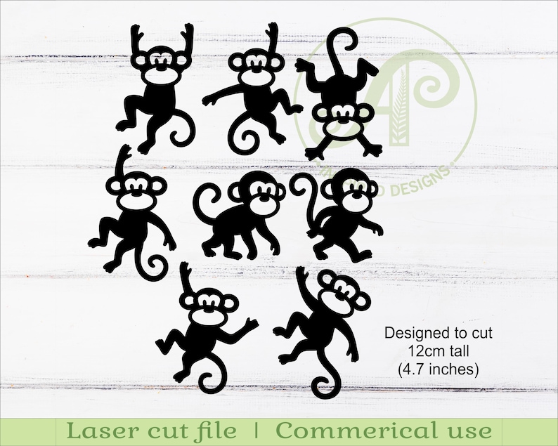 Monkey SVG Bundle: Laser Cut Nursery Wall Art (digital Download) - Etsy