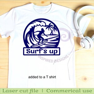 Surfer Female Name Sign Laser Cut SVG File - Digital Download Surf ...