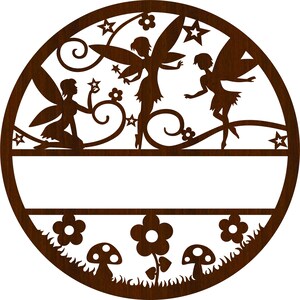 Fairy Name Sign, SVG, Fantasy Themed Door or Wall Hanger, Laser Cut ...