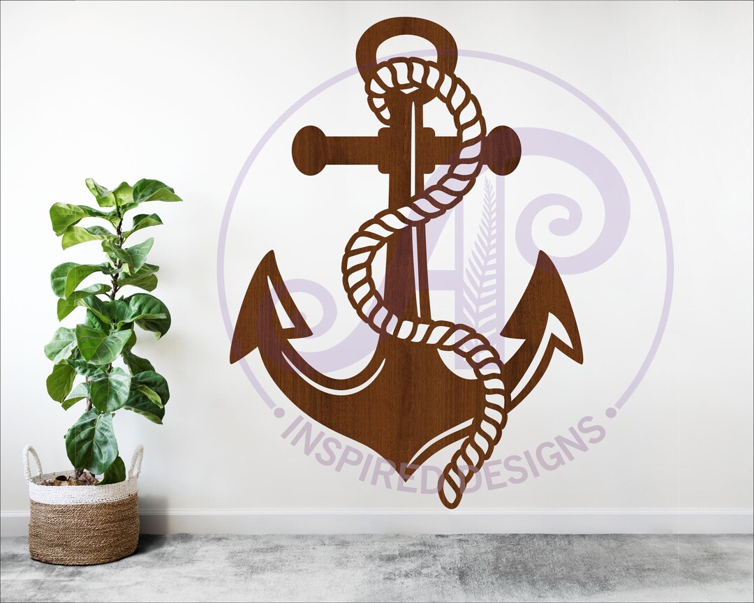 Anchor Cut Out Wall Art, SVG File. Vector File Ai, Cdr, Dxf Instant ...