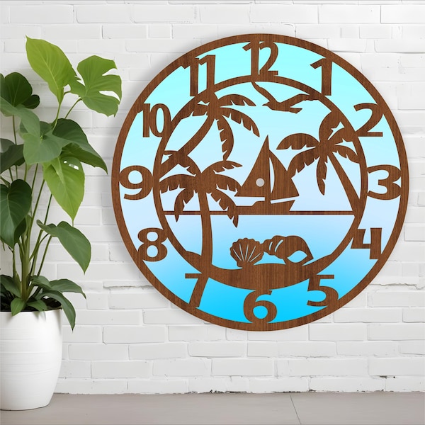 Beach Clock - Etsy