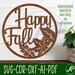 Happy Fall Wall Art, SVG File. Vector File Ai, Cdr, Dxf Instant ...