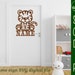 Cute Tiger Name Sign SVG Laser Cut Template, Door or Wall Hanger Ai ...