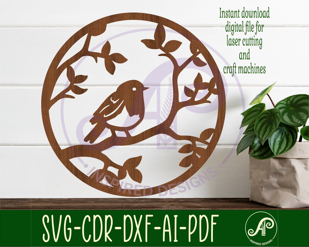 Robin Bird Wall Art, SVG File. Vector File Ai, Cdr, Dxf Instant ...