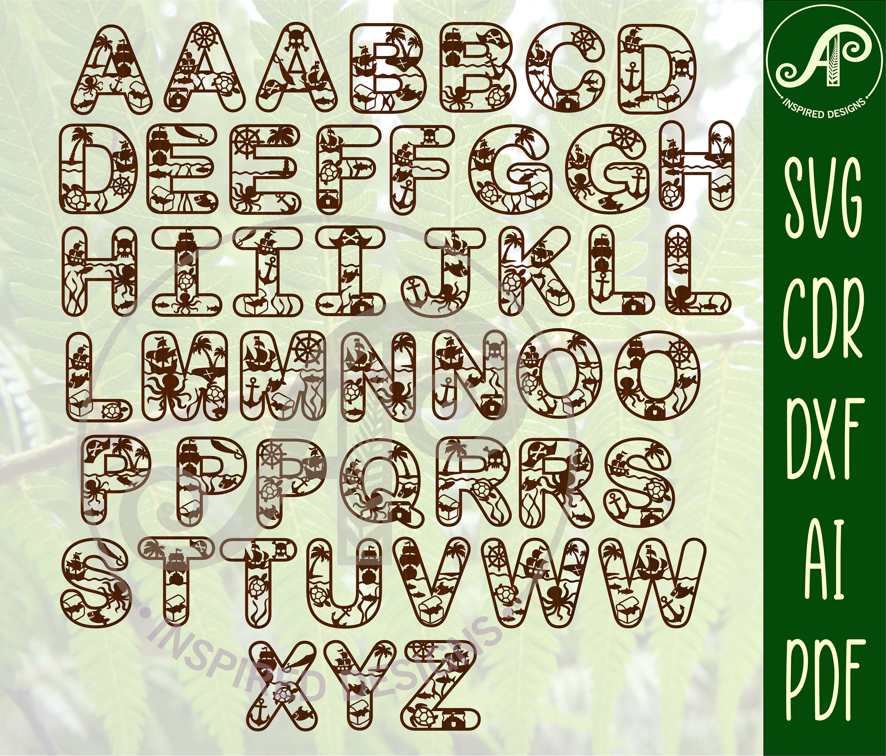 Pirate Alphabet Set 2 Layer Letters 47 Letters Svg File Etsy Australia
