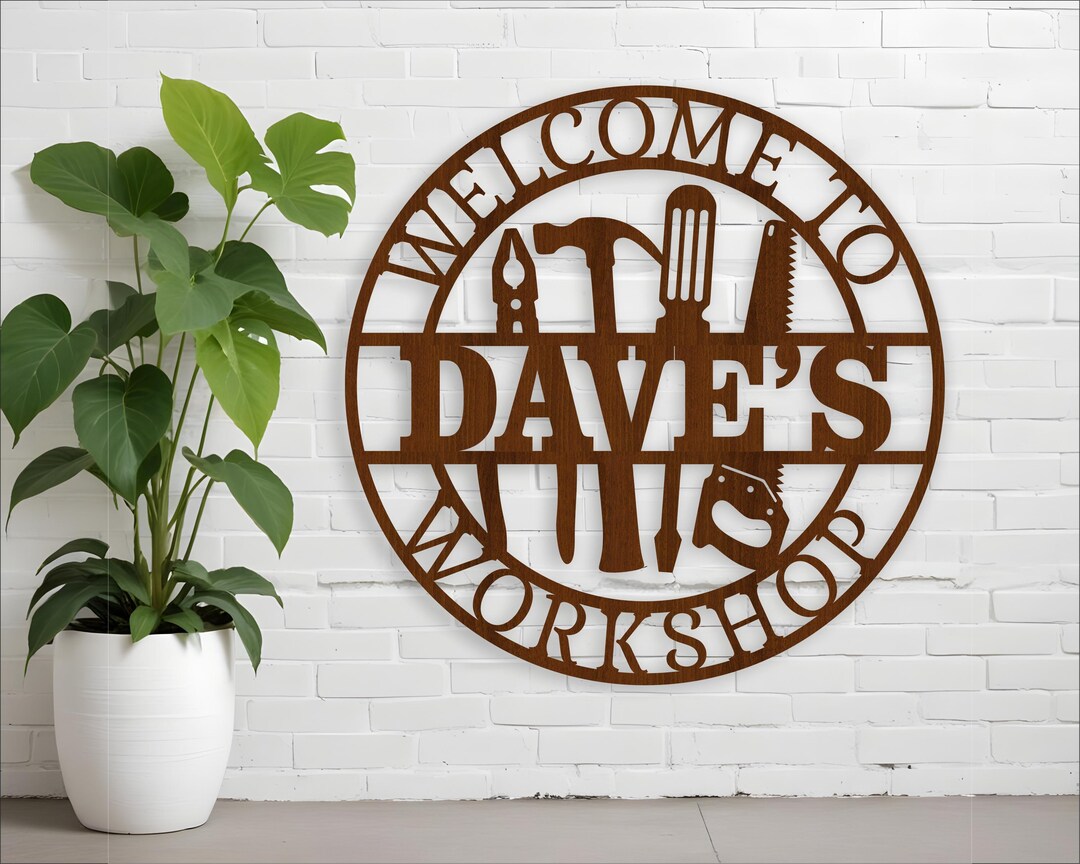 Workshop Welcome Name Sign: Laser Cut Template (digital Download) - Etsy