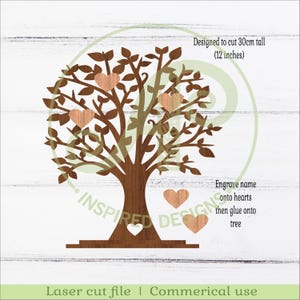 Family Tree Stand SVG: Laser Cut Name Tree Design (digital Download) - Etsy