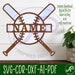 Baseball Name Sign SVG Laser Cut Template, Door or Wall Hanger, Vector ...