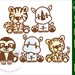 Jungle Animal Laser Cut File Shapes. 5 Two Layer Vector Files SVG, Ai ...